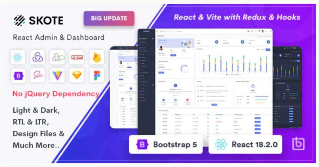 Skote - React Admin & Dashboard Template + Sketch - Webkamal Skote - React Admin & Dashboard Template + Sketch - Webkamal